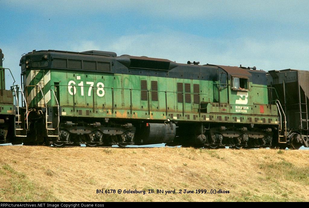 BN 6178 working the humpyard in 1989